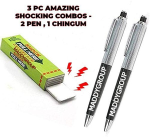 MADDYGROUP Amazing Shocking 2 Pen & Chewing Gum Prank Toy Combo ...