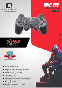 Quantron QGP-1800 GAME PAD PC WITH VIBRATION GAMEPAD. Gamepad ...