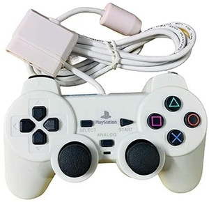 gamseria PS2 Wired Controller Dual Shock Gamepad for PS2 (WHITE) Gaming ...