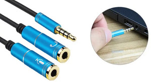 SANNO WORLD Headset Adapter Y Splitter 3.5mm Jack Cable with Separate ...