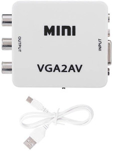 ULTRABYTES TV-out Cable 1080P Mini VGA to AV RCA Converter with 3.5mm ...
