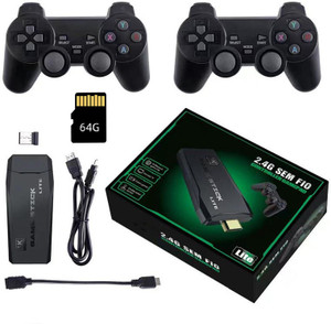 PTCMart M8 Classic Game Stick 4K with 20000+ Games HDMI Output 2.4GHz ...