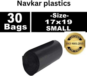 Navkar plastics Black Dustbin Covers 100% Biodegradable 7 L -17x19 inch ...