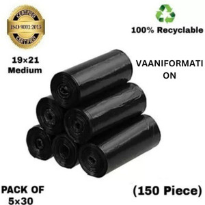 VAANIFORMATION DUSTBIN BAG ROLL 19*21 Medium 6 L Garbage Bag Pack Of ...