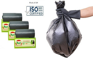 PEARL LUXURY Dustbin / Garbage Bags Small 120 Bags (30 Bags×4 Rolls ...