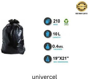 univercel Dustbin Bags - 210 Small 7 L Garbage Bag Pack Of 210 Price in ...