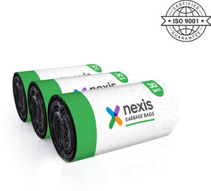 NEXIS |Garbage Bags|19x21 Inches|90 Count|Medium|30 Bags x 3 Roll|For ...