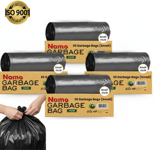PURIGAM Garbage Bags Small (17 x 19 Inches) | 120 Counts (30 Bags x 4 ...