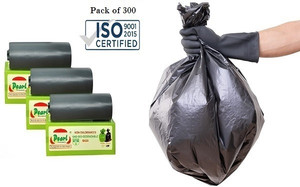 PEARL LUXURY Dustbin / Garbage Bags Small 300 Bags (30 Bags×10 Rolls ...