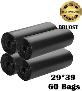 BRUOST Biodegradable Garbage Bag-29x39 Inch(XL)15Bags per Roll 60-80 L ...