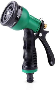 HHS Garden Hose Spray Gun – 8 Pattern Nozzle, Lock Handle, ABS Build ...