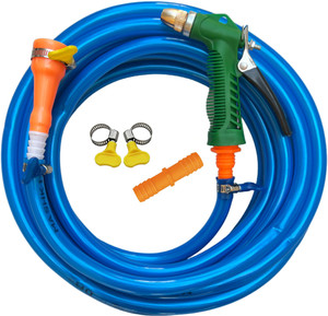 MASHKI 10 Meter (32.5 Feet) 1/2 Inch Flexible Pipe With Water Sprayer 0 ...