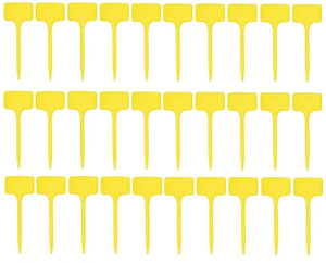 ARM KRAFT 30Pcs Small Yellow Plastic T-Type Plant Shrub Tree Seed Tag ...