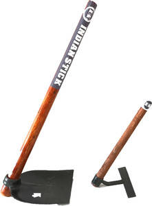JCT SPADE WITH WOODEN HANDLE70CM & MINI HOE WEEDING RAKE WITH WOODEN ...
