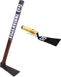 JCT AGRICO IRON SAPDE WITH WOODEN HANDLE 70 CM & KHURPI WITH WOODEN ...