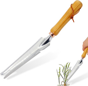 SERPLEX Manual Weeder, 5-in-1 Stainless Steel Garden Trowel Garden Tool ...