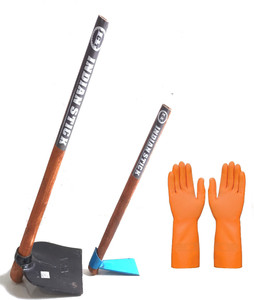 JCT SPADE,MINI SPADE WITH WOODEN HANDLE(70,50 CM)1 PAIR OF RUBBER ...