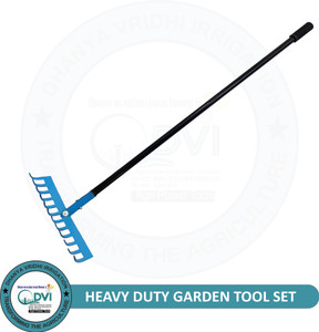 DVI Premium Heavy Duty 12-Teeth Metal Garden Rake, For Quick Clean Up ...