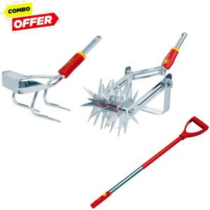 WOLF GARTEN Push Pull Weeder DA-S With IE-M Tine Cultivator & 'D-Grip ...