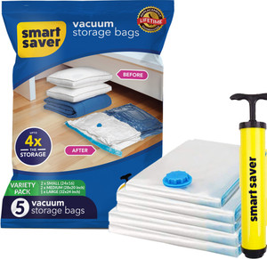 Smart Saver Space Saver Bags Standard pack of 5 Vacuum Bags Travel ...