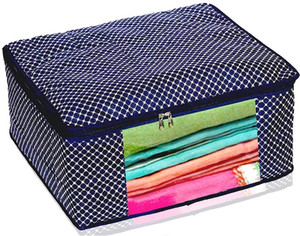 adore stuff 1 Saree Covers Wardrobe Organiser Storage Boxes Cotton Blue ...