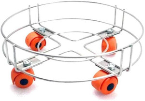 Daaduji Lpg Gas Cylinder Trolley Stand Stainless Steel with Wheels Gas ...