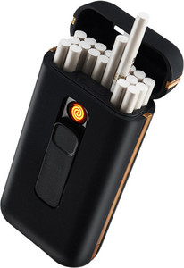 Bebo Cigarette Case with Inbuilt Lighter Box Portable 20pcs Cigarette ...