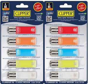clipper Clipper CP12 Cigarette Gas Lighters Pack of 10 PCs Plastic Gas ...