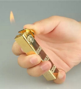 HumBiG ™ 24 Carat Gold Biscuit Lighter | Refillable Gas System | Steel ...