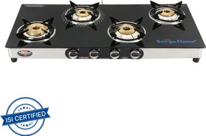 Suryaflame SF LPG STOVE 4B SUPREME SS NA Glass Manual Gas Stove Price ...