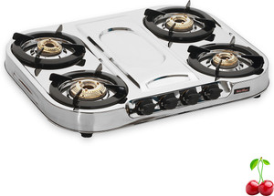 Rich flame Quads Oval Stainless Steel Manual Gas Stove Price in India ...