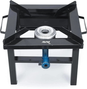 Avni Square Single Burner Gas Stove Powder Coated Bhatti (Chula ...