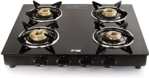 Joy home 4 Burner King Glass Manual Gas Stove Price in India - Buy Joy ...