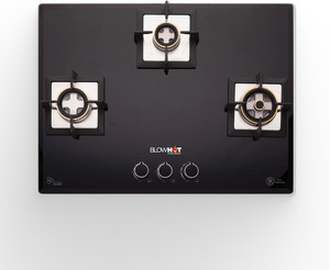 Blowhot Majesty Gas Hob Auto Ignition Heavy Brass 3 Burner 1 Year ...
