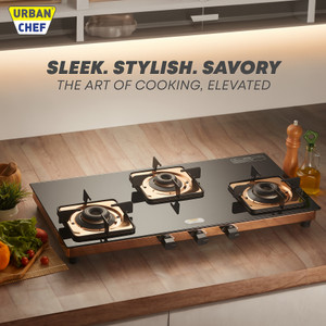 Urban Chef ISI Certified Rose Gold Gas Stove with High Powered Brass ...