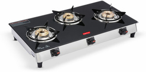 Magic plus 3 Burner SPENCER Glass Manual Gas Stove Price in India - Buy ...