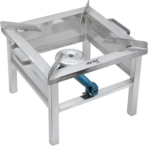 Avni AVNI,Large Size Stainless Steel Single Burner gas bhatti halwai ...