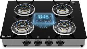 BEYOND BY BYONDNXT Auriga 4 Burner Glass Automatic Gas Stove Price in ...