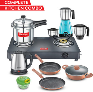 Prestige Kitchen Family Pack set 6 Pcs Glass Manual Gas Stove Price in ...