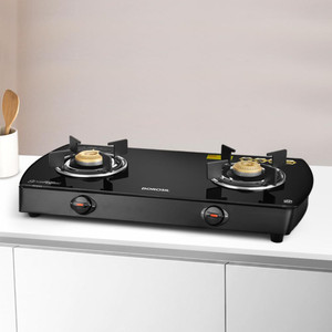 BOROSIL Prima 2 Brass Burner Made In Gas Stove with Tandoor/Bati Stand ...