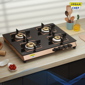 Urban Chef ISI certified Pro Rose Gold Stainless Steel Manual Gas Stove ...