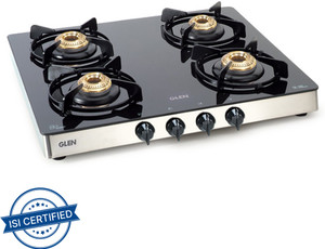 Glen 4 Burner Toughened Glass Top | LPG Gas Stoves | Fuel Efficient ...