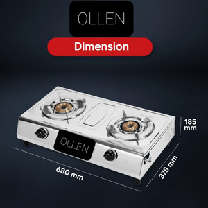OLLEN Stainless Steel Manual Gas Stove Price in India - Buy OLLEN ...