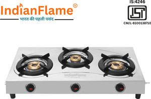 IndianFlame Stainless Steel Manual Gas Stove Price in India - Buy ...