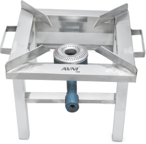Avni S.S Square Single Burner Gas Stove Steel Bhatti (Chula) (SMALL ...