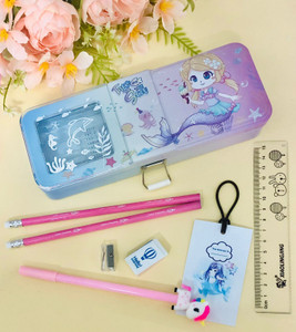 Flipkart.com | Le Delite Unicorn Geometry pencil box cartoon stationery ...