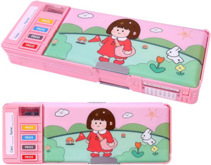 Flipkart.com | SARVANGAH Girl Pencil Box, With Pen Stand In-Built, Push ...