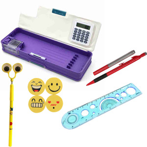 Flipkart.com | AncientKart Pencil Compass Box with Smiley Set Geometry ...
