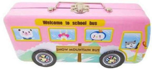 Flipkart.com | hassa pink school bus Geometry Box