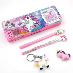 Flipkart.com | poksi Unicorn Pencil Box with Accessories Geometry Box